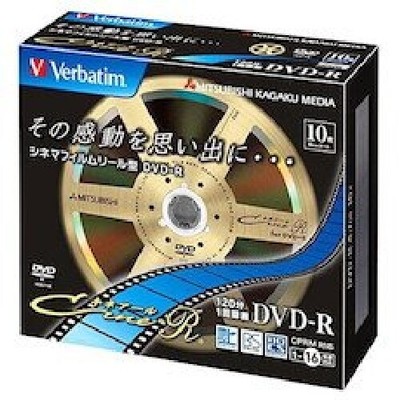 Verbatim Blank DVD Discs 4.7GB 16x DVD-R DVDR VHR12JC10V1 Cine-R Design ...