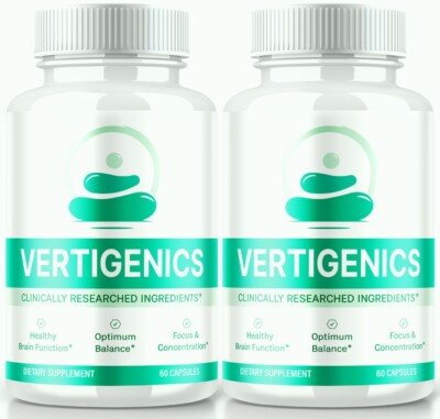 (2 Pack) Vertigenics Capsules to Support The Body’s Balance System ...