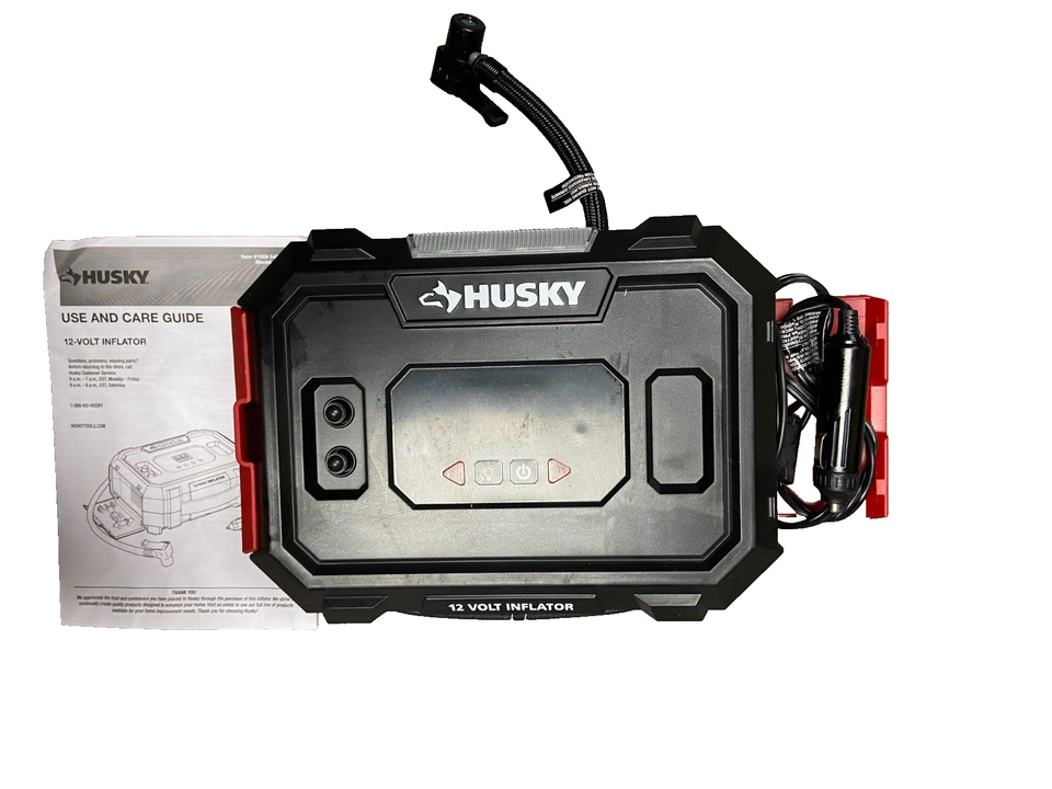 Husky 12 Volt Inflator with Auto Shutoff & Digital Gauge 12V 1009-549 ...