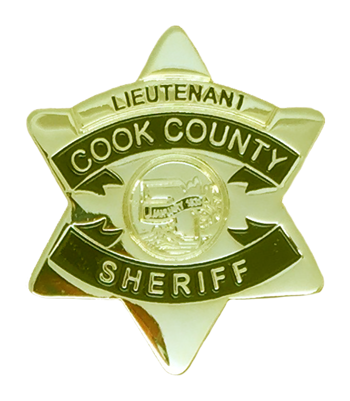 COOK COUNTY SHERIFF STAR LAPEL PIN: Lieutenant | eBay