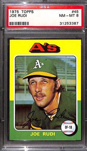 1975 Topps #45 JOE RUDI PSA 8 NM-MT 31253387 | eBay