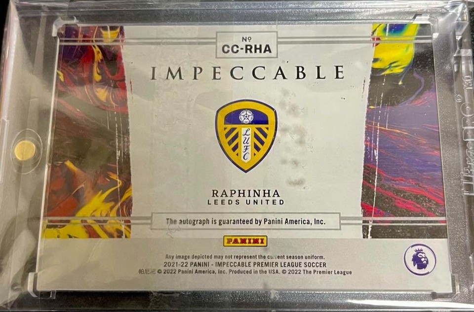 Raphinha 2021-22 Panini Impeccable Canvas Creations On card Auto /99 SP ...