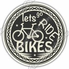 Let's Go Ride Bikes Cycling Bike Gift Idea Car Bumper Vinyl Sticker ...