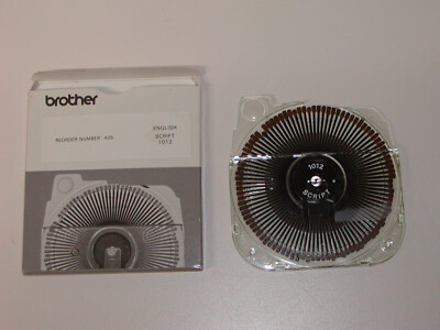 Genuine Brother 405 English Script 1012 Typewriter Daisy Wheel Made in ...