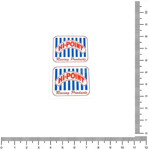 2 Hi-Point Racing sticker AHRMA Vintage Motocross Honda Yamaha Suzuki ...