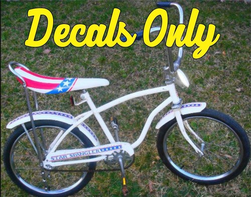 Star Spangler Bicycle Decals Only AMF BMX Evel Huffy Reproduction | eBay