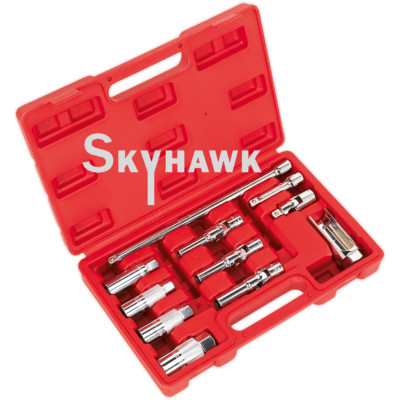 11pc Master Auto Service Tool Set Sockets 4 Spark Plug & Glow Plug ...