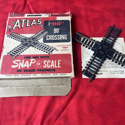 Atlas HO Scale 90 Degree Track Rail Crossing Brass Railroad Crossover ...