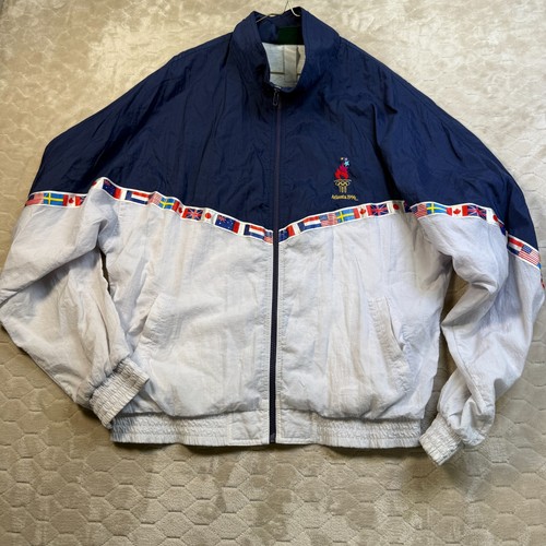 VTG Olympic Games Jacket Mens XL Atlanta 1996 Flags Speedo 90s ...