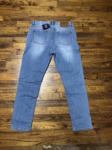Peter Manning Jeans 32 x 28 Slim Fit Blue Stretch Mens PMNYC Jimmy ...