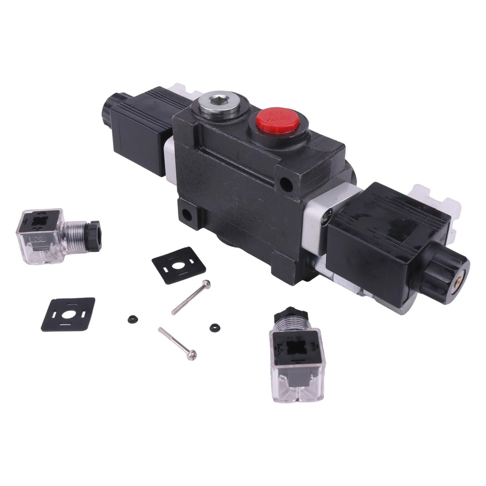 12V DC Hydraulic Control Valve Double Acting HCV-S1x13 ForValve 13 GPM ...