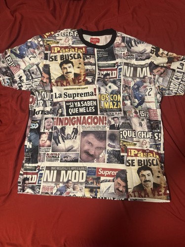 Supreme Headline SS20 Juaquin Guzman El Chapo Size Medium T-Shirt New | eBay
