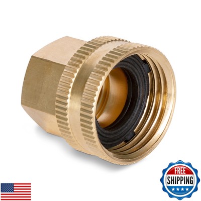 Gilmour Pro Brass Double Female Hose Connector, Swivel Hose Connector ...