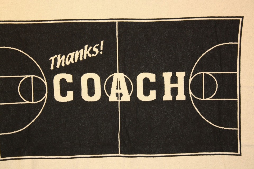 Basketball `THANKS COACH` Throw Blanket - 48" X 75" - NEW | eBay