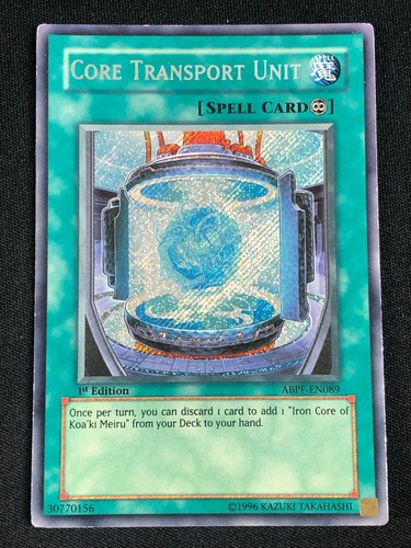 YUGIOH CORE TRANSPORT UNIT ABPF-EN089 1ST SECRET LP | eBay