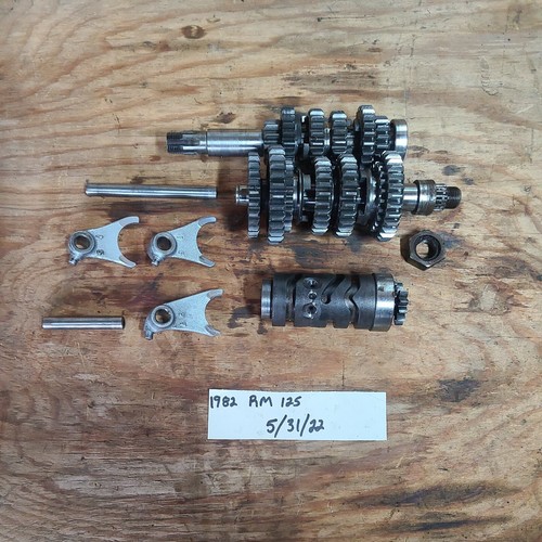 1981 1982 81 82 Suzuki RM 125 Transmission Set Gears AHRMA VINTAGE MX ...
