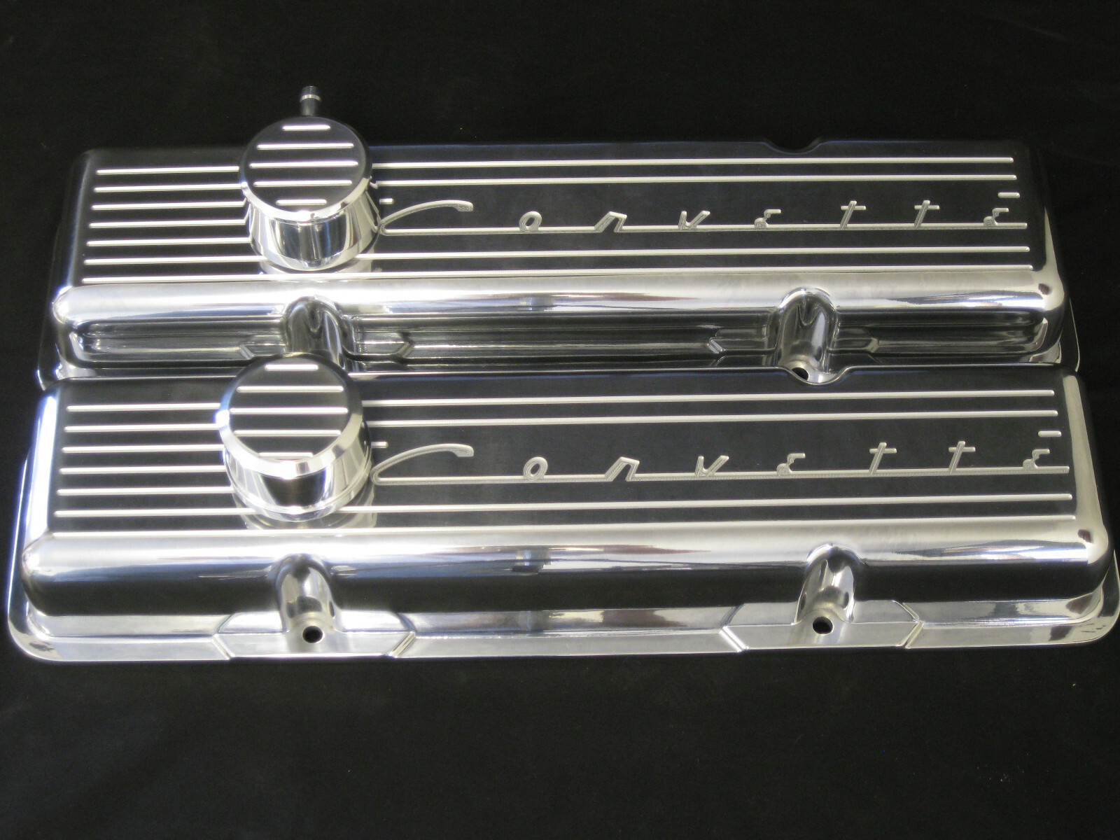 Vintage Corvette Script Chevy SB TALL Valve Cover Set | eBay