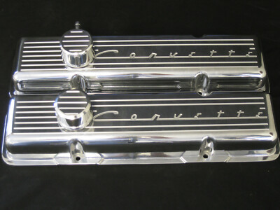 Vintage Corvette Script Chevy SB TALL Valve Cover Set | eBay