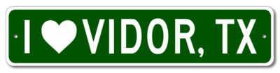I Love Vidor, Texas Metal Wall Decor City Limit Sign - Aluminum | eBay