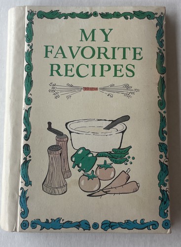 My Favorite Recipes Spiral Bound Vintage Handwritten -Typed & Cut out ...
