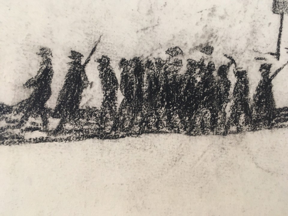 Rare Drawings Pencil Charcoal Poilu Infantryman WW1 War Camp Pow ...