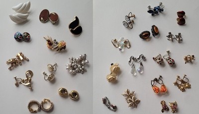 Vintage to Now Screw Back Clip On Earring Lot of 26 Pairs Mixed Styles ...