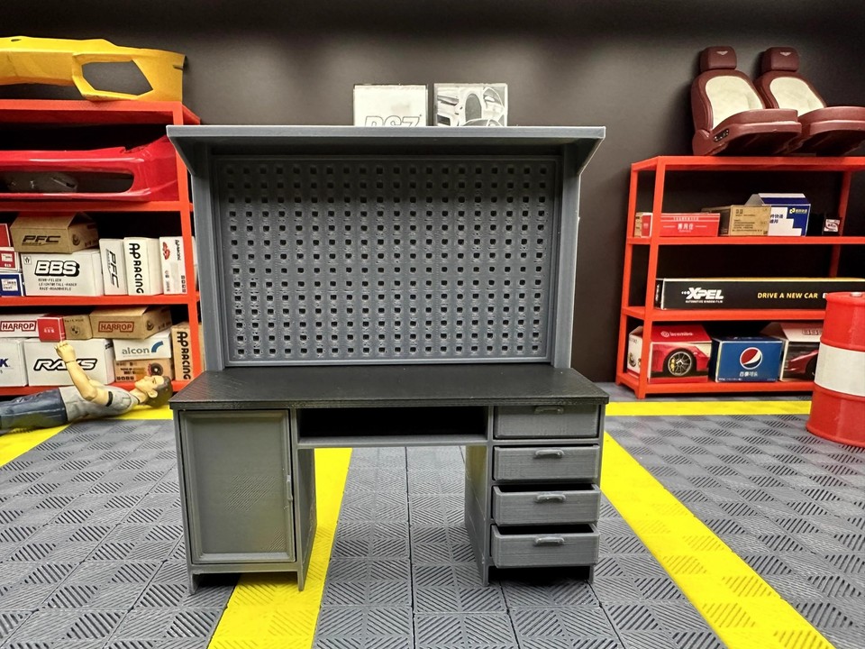 Diorama 1/18 Garage Tool Table Model Repair Workshop Scene Model ...
