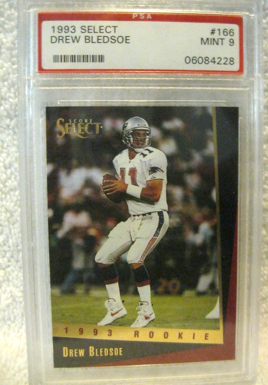 Drew Bledsoe RC 1993 Select Passing Rookie Card#166 PSA9!Patriots QB RC ...