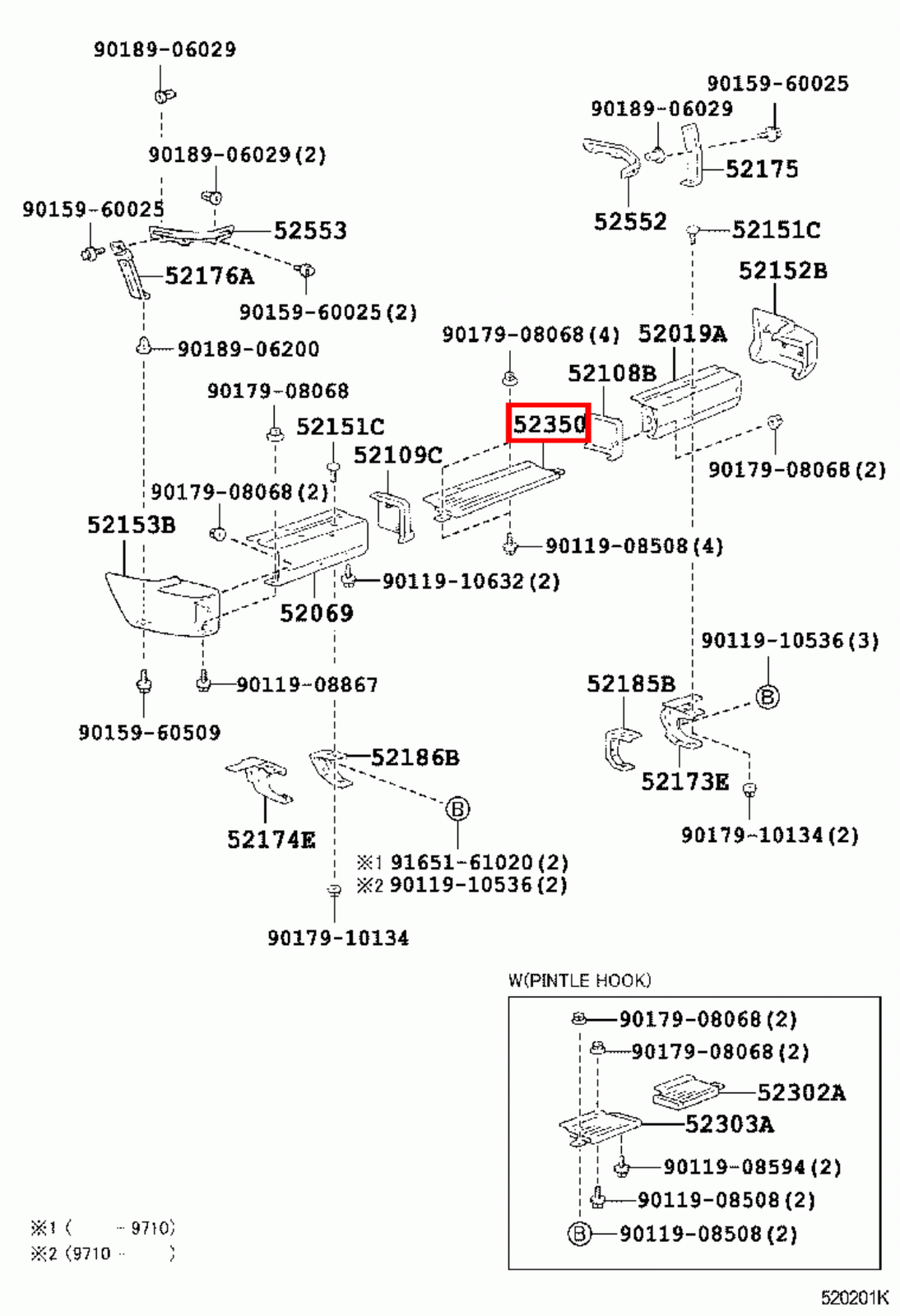 Genuine Toyota LandCruiser VDJ78 VDJ76 RJ77 RJ73 RJ70 Rear Bumper Step ...