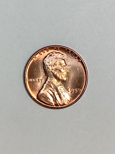 1959-P Lincoln 1st Year Memorial Cent Red Gem Brilliant Uncirculated ...