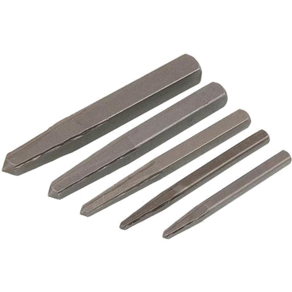 Neilsen 5pc Screw Extractor Remover Tapered Punch Broken Damaged Stud ...