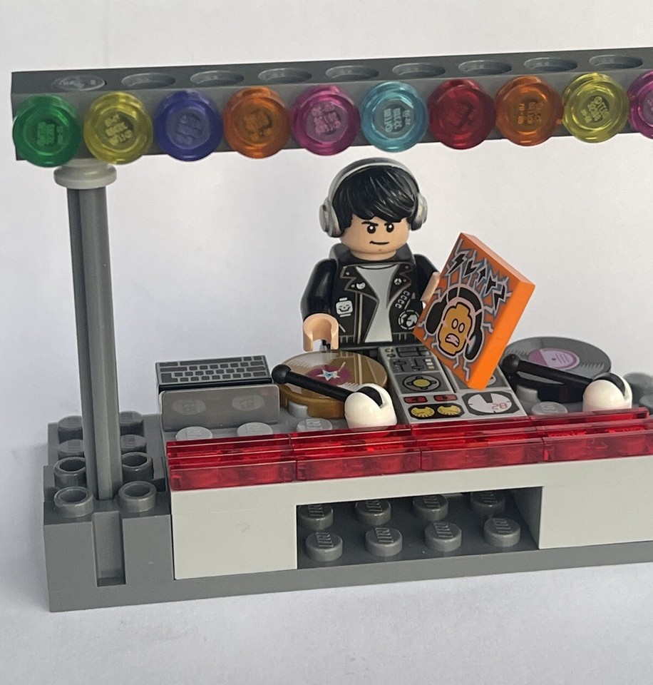 LEGO Dj w Turntables Lighting Bar Cake Topper Pop Star Custom Made Read ...