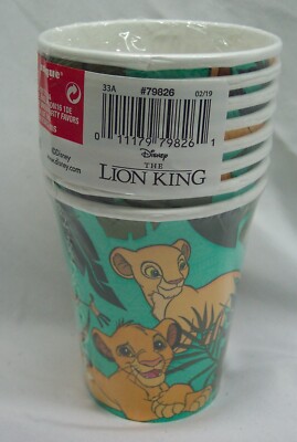 Walt Disney THE LION KING Simba Nala 9oZ Birthday Party CUPS NEW | eBay