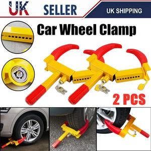 2PCS Heavy Duty Wheel Clamp Lock Anti Theft Trailer Security For ...