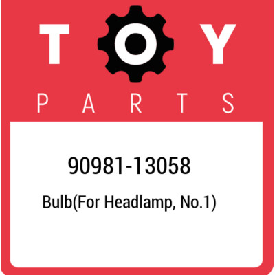 90981-13058 Toyota Bulb(for headlamp, no.1) 9098113058, New Genuine OEM ...