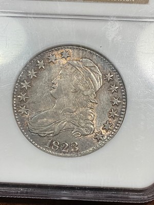 NGC AU58 1823 CAPPED BUST HALF DOLLAR BEAUTIFUL FOR THE GRADE | eBay