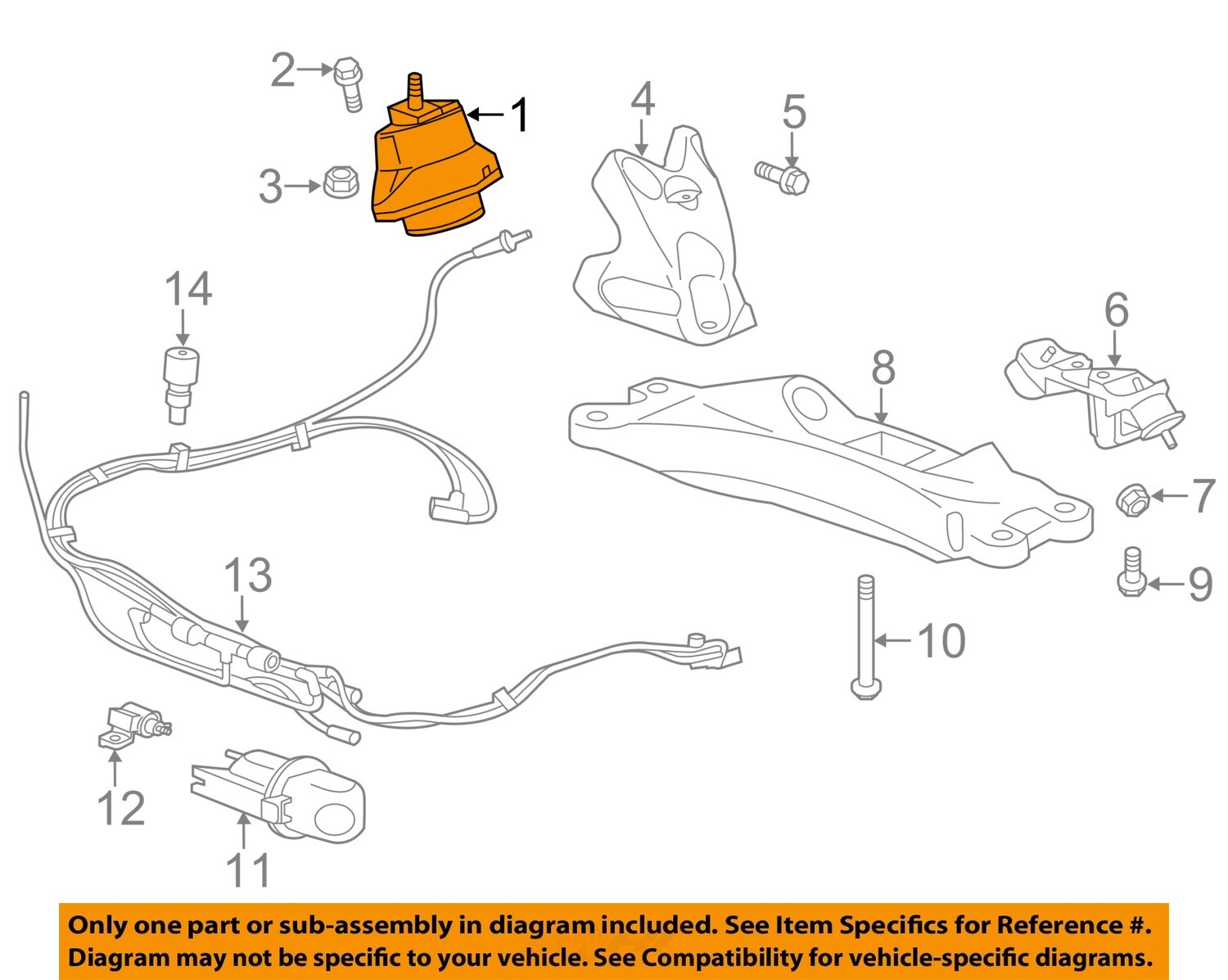 Cadillac GM OEM 13-17 ATS-Engine Motor Mount Torque Strut 23274000 | eBay