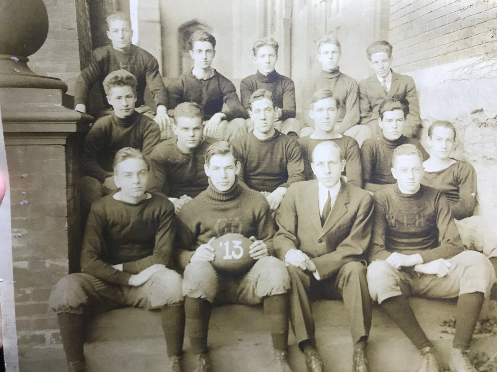 1913 Washington Irving High School Football Team In Uniform Photo ...