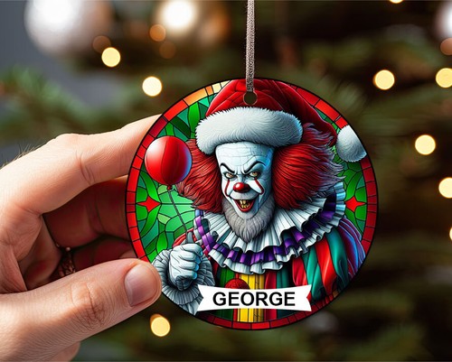 Personalised Christmas Pennywise Bauble Custom Ornament Tree Decoration ...