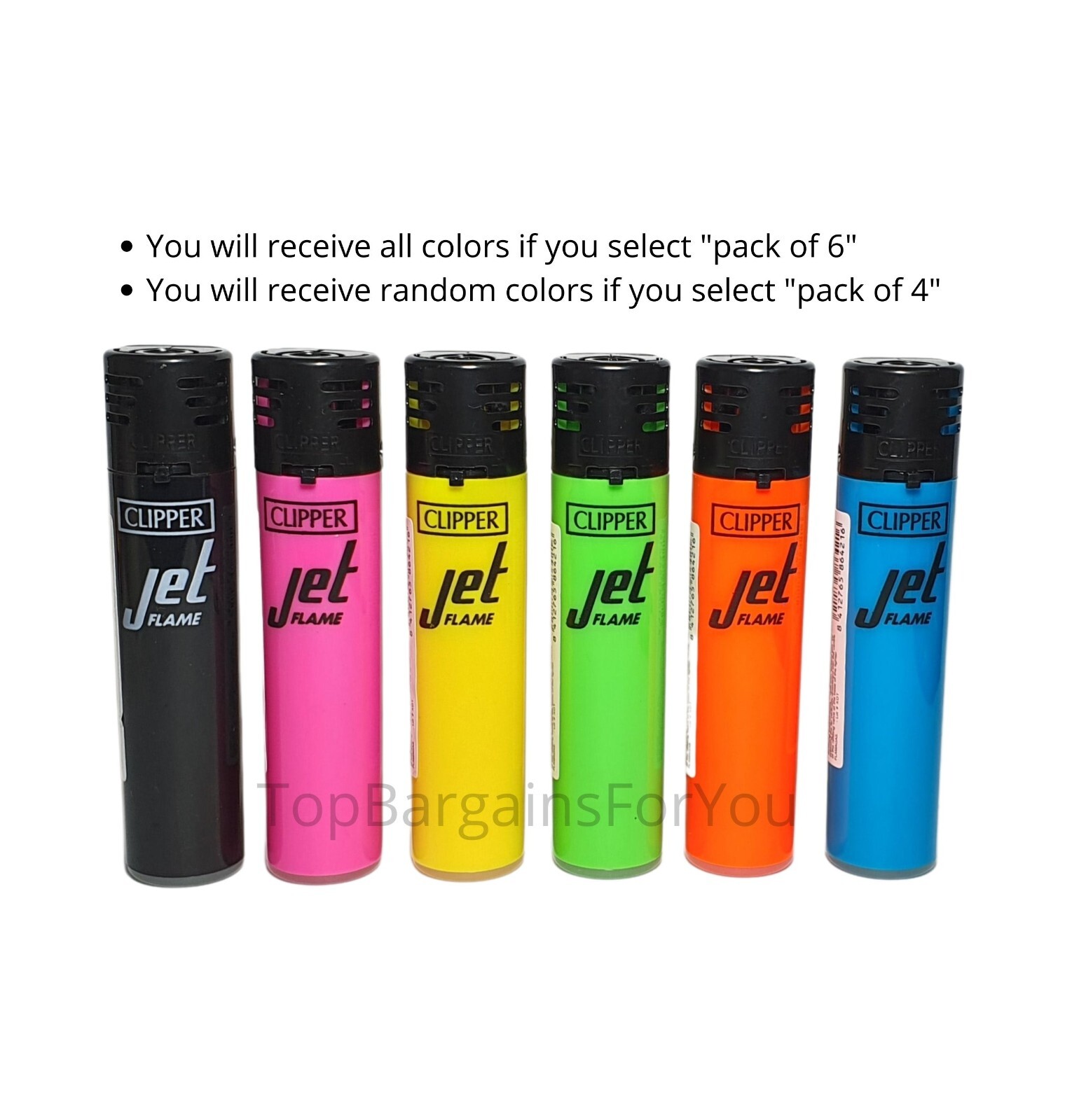 Clipper Lighter Full Set ROUND JET BLACK SILVER TOP Windproof Gas ...