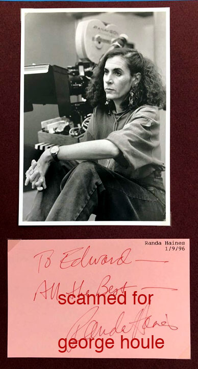RANDA HAINES - SIGNED + PHOTOGRAPH - DIRECTOR - CHILDREN OF A LESSER ...