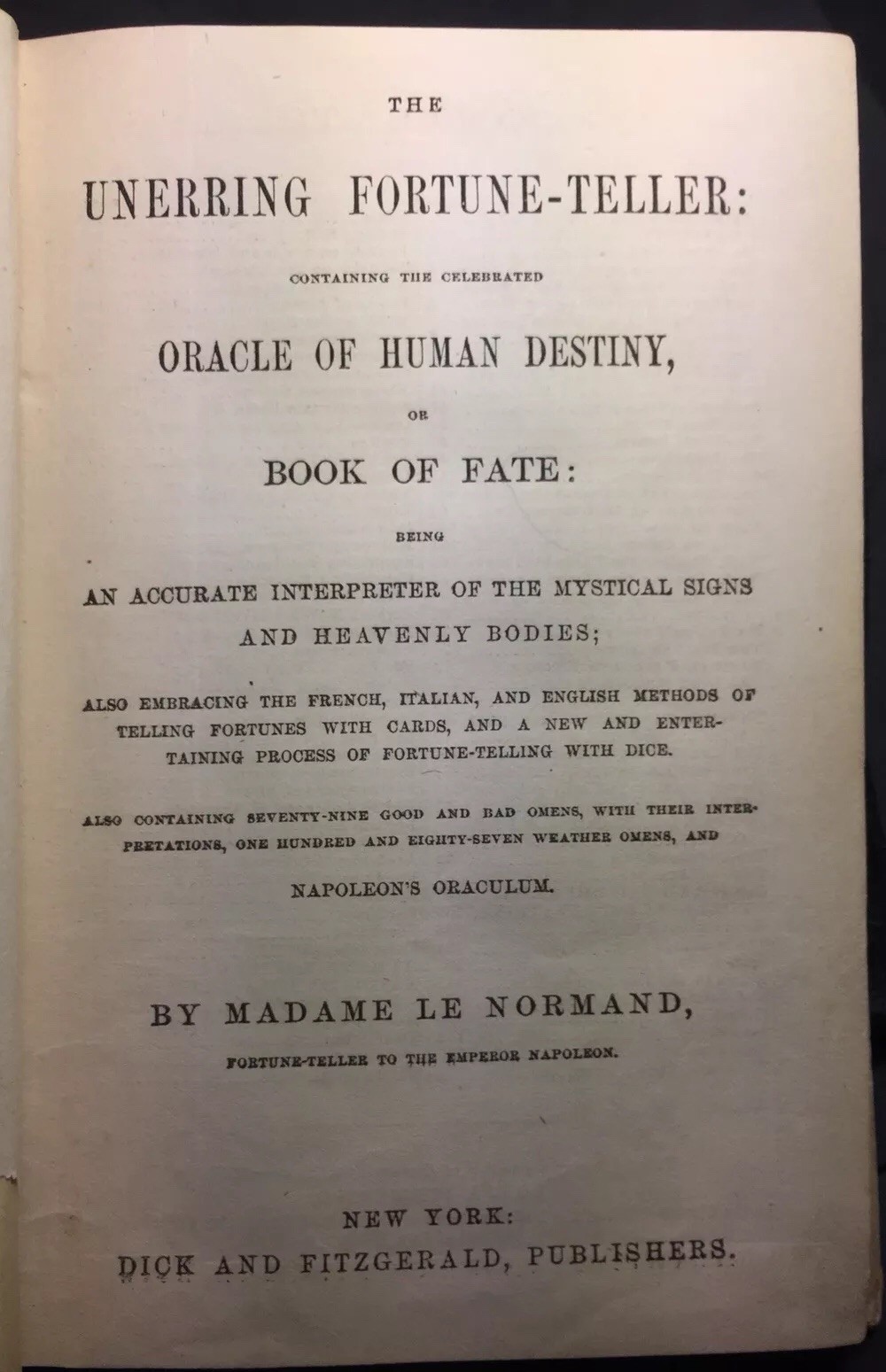 1866 Lenormand Fortune Telling Playing Cards Cartomancy Book & Mystical ...