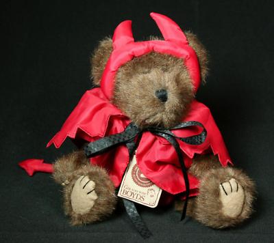 Boyds Bears Conner D. Devilbear 10" Plush Brown Bear In Devil Costume ...