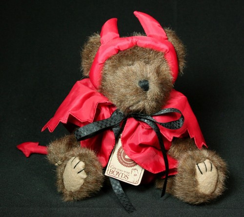 Boyds Bears Conner D. Devilbear 10" Plush Brown Bear In Devil Costume ...