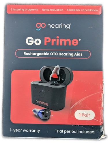 Go Hearing Go Prime Rechargeable OTC Hearing Aids with Charging Case | eBay