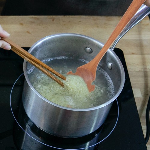 Teak Soup Spoon Pasta Spaghetti Strainer Colander Noodle Utensils | eBay