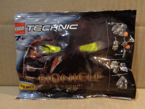 8530 BIONICLE KANOHI MASKS X2 POLYBAG LEGO TECHNIC 2001 TOA TURAGA ...