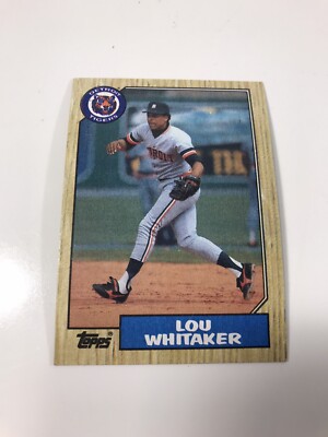 1987 Topps Lou Whitaker #661 Baseball Card Detroit Tigers | eBay