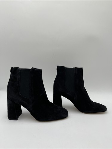Sam Edelman Women's Case Block Heel Boot Black Suede Size 8 | eBay