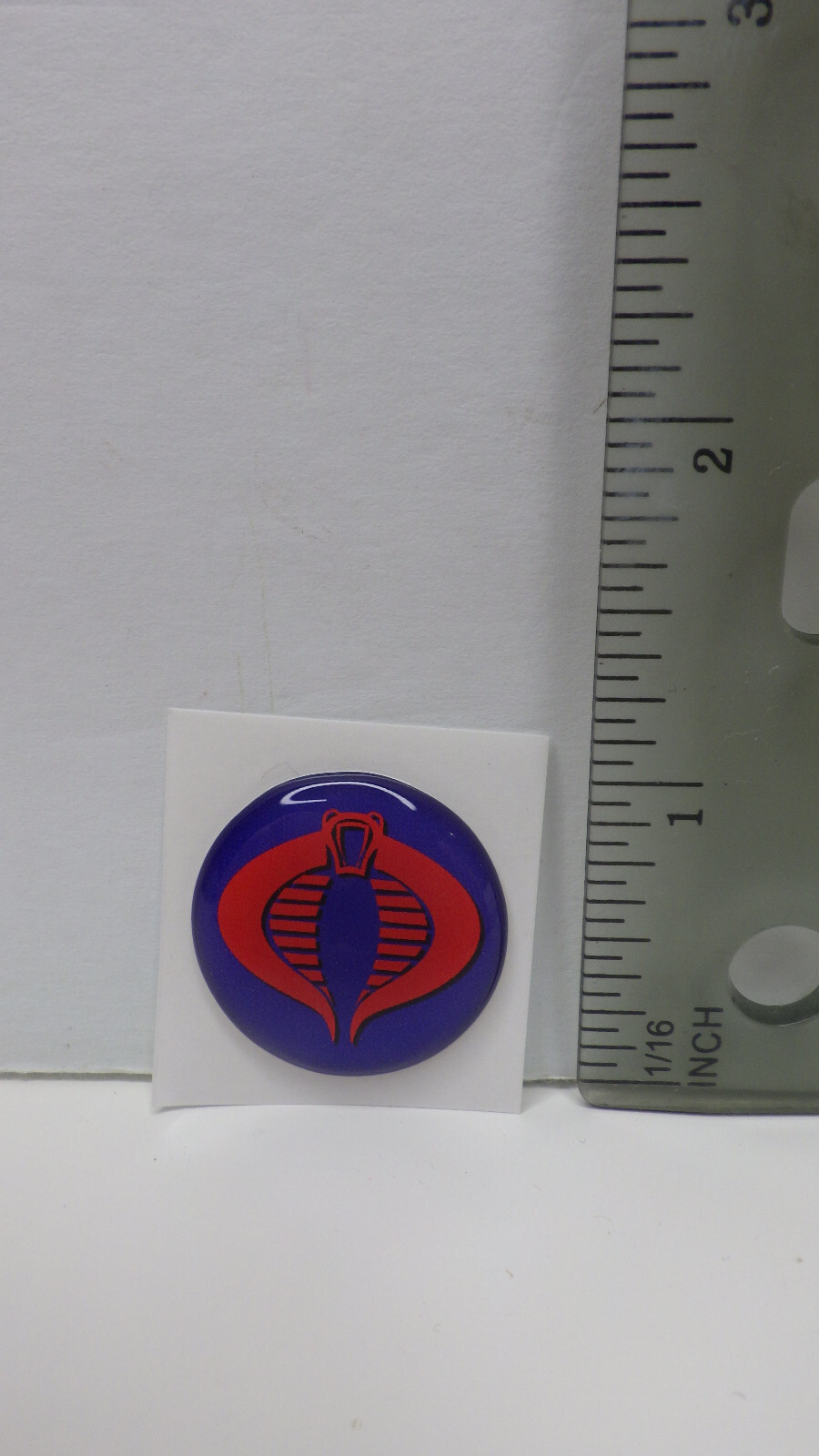 G I Joe custom hologram Skystriker & Cobra button emblem 3 inch sticker ...